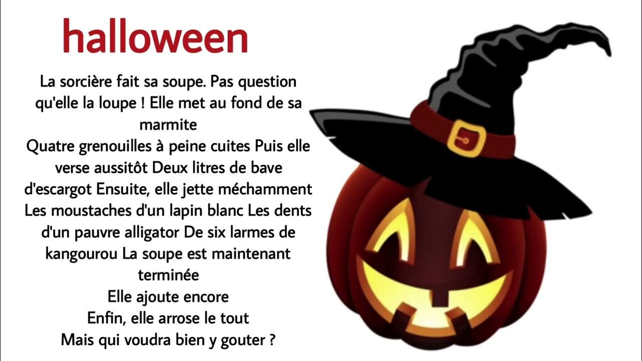 poésie halloween CP CE1 CE2 #poésie - YouTube