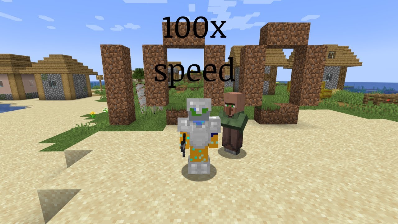 Minecraft is 100x the speed - YouTube