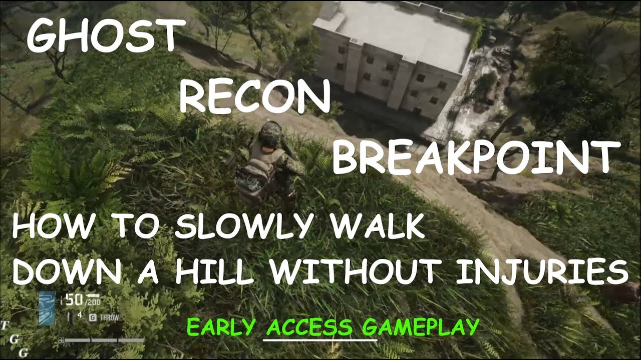 Ghost Recon Breakpoint - How to Slowly Walk Down a Steep Hill Without ...