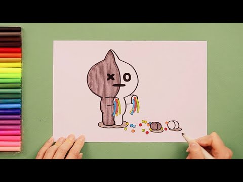 How to draw BT21 Van - BTS Army