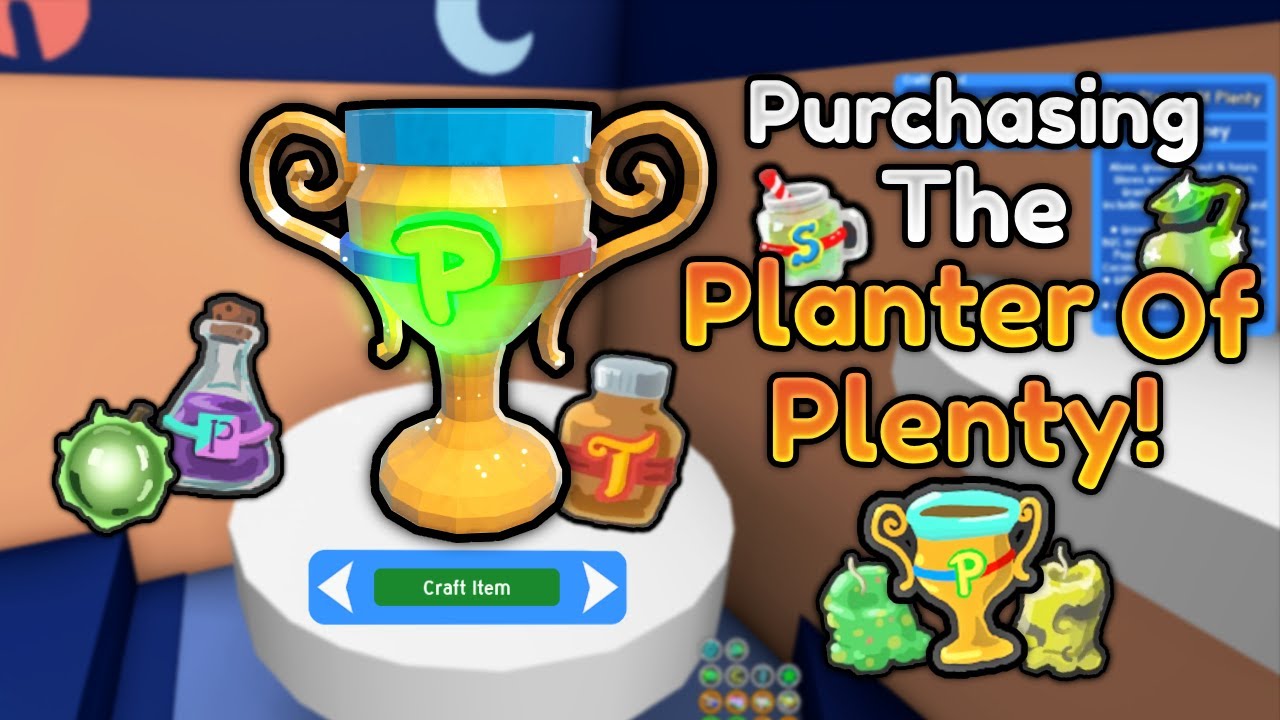 Purchasing The Planter Of Plenty! - Roblox Bee Swarm Simulator - YouTube
