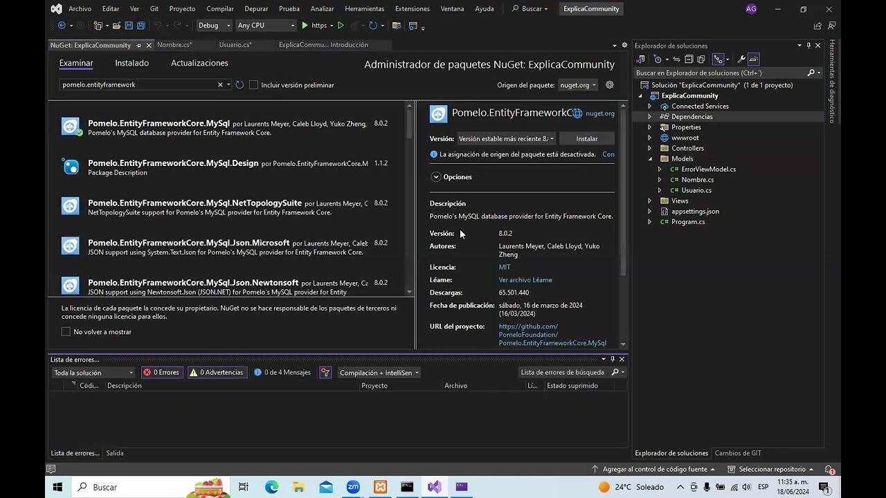 API3 Instalación y configuración de DbContext - YouTube