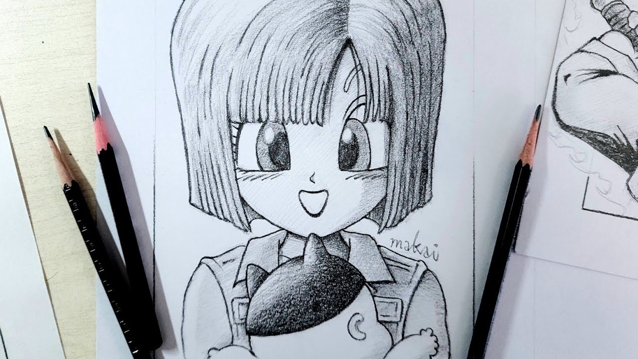 How to Draw Bulma with Baby Trunks from Dragon Ball Z Step-by-Step ...