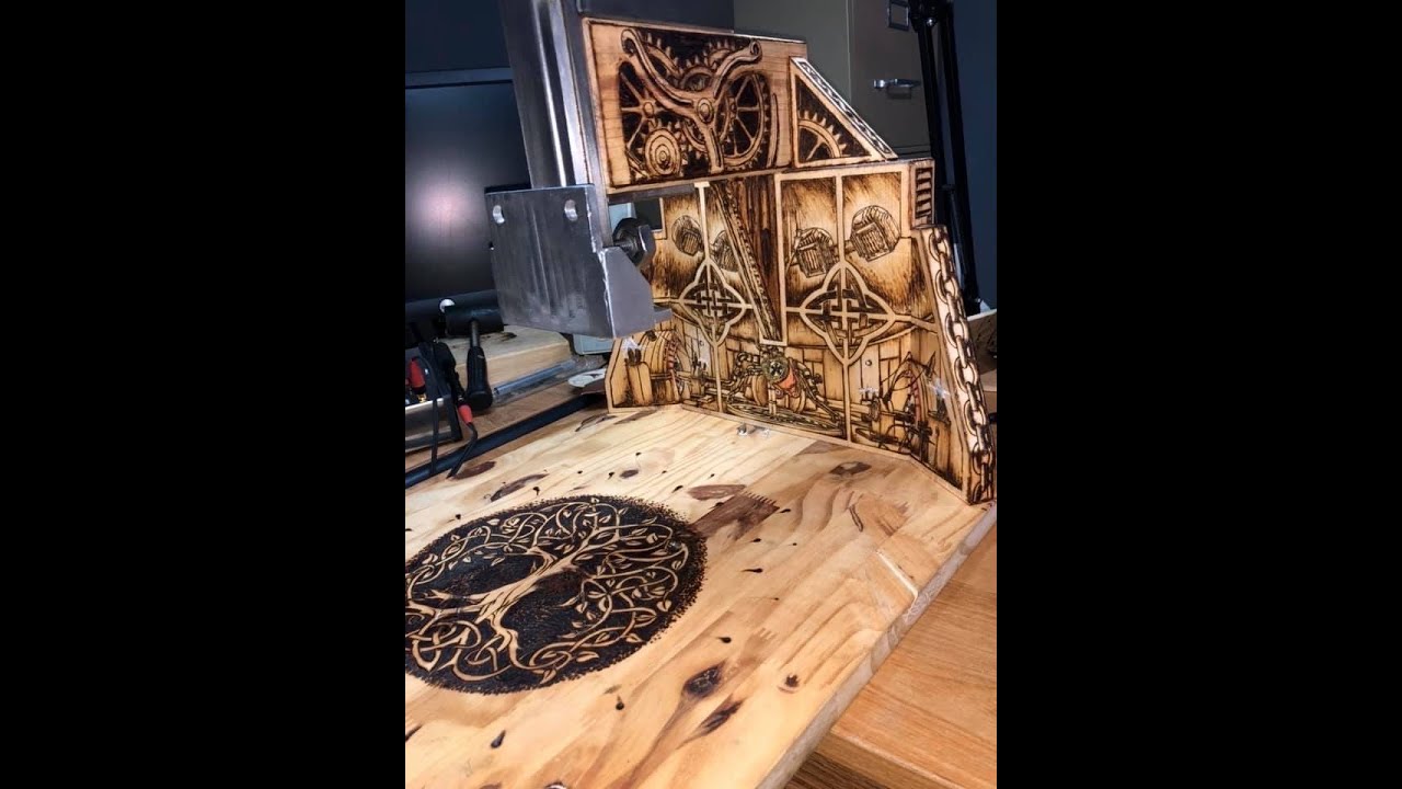 Pyrography 3D Milling/Router Manual Homemade Machine - YouTube