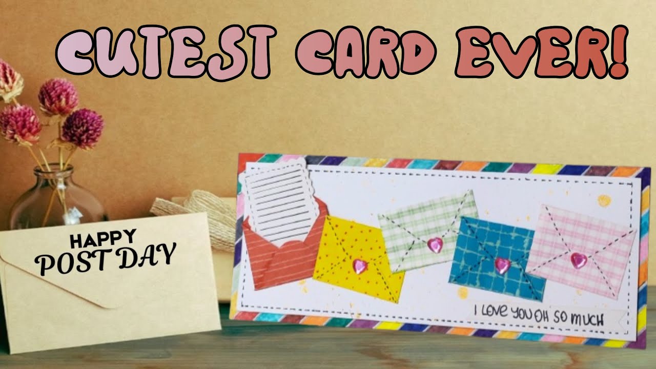 DIY Post Day Card | Easy & Cute Handmade Card Idea Anyone Can Make ...