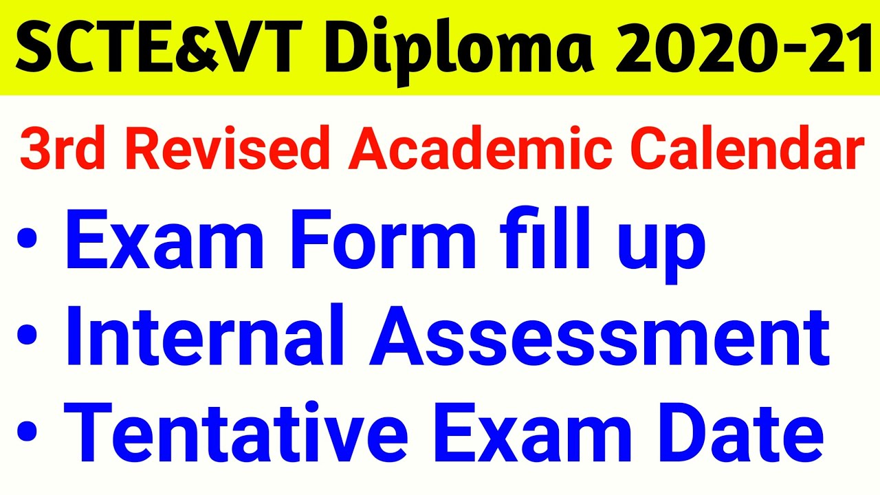3rd Revised Academic Calendar For SCTEVT Diploma || - YouTube