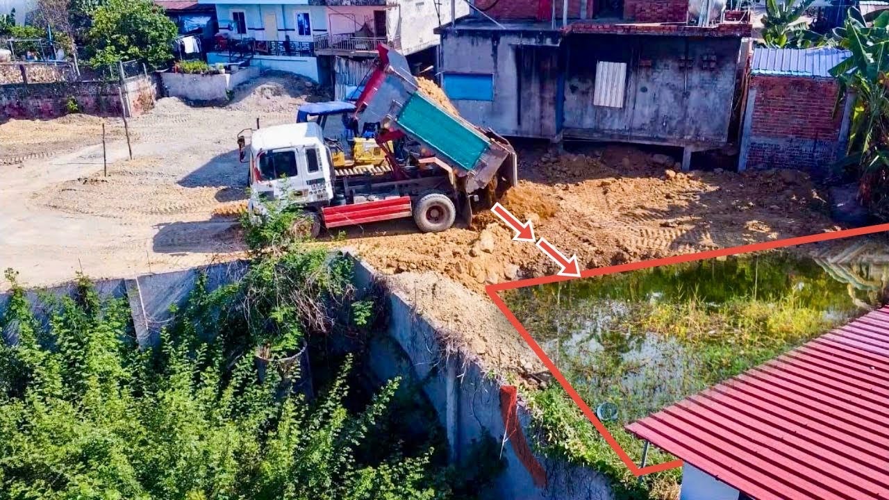 Clean land into pond and Delete the pond build a path To protect the ...