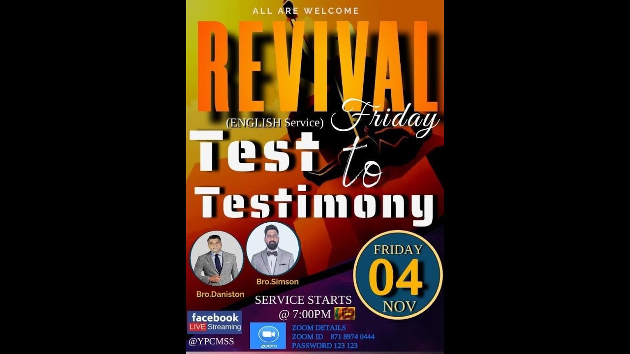 Test to Testimony (English) - Sermon By: Bro Daniston - YouTube