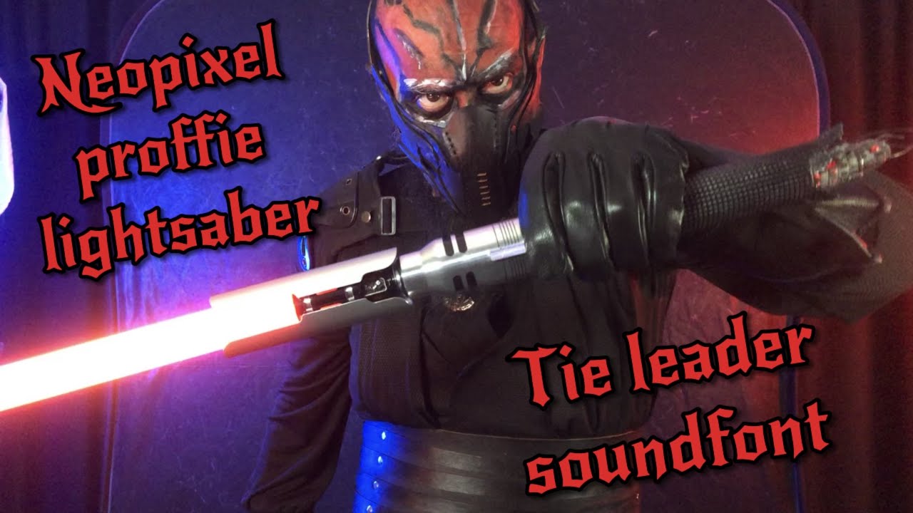 NEOPİXEL PROFFİE CUSTOM LİGHTSABER TİE LEADER SOUNDFONT - YouTube