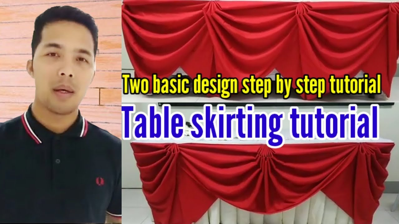 Table skirting tutorial two basic design step by step tutorial. - YouTube