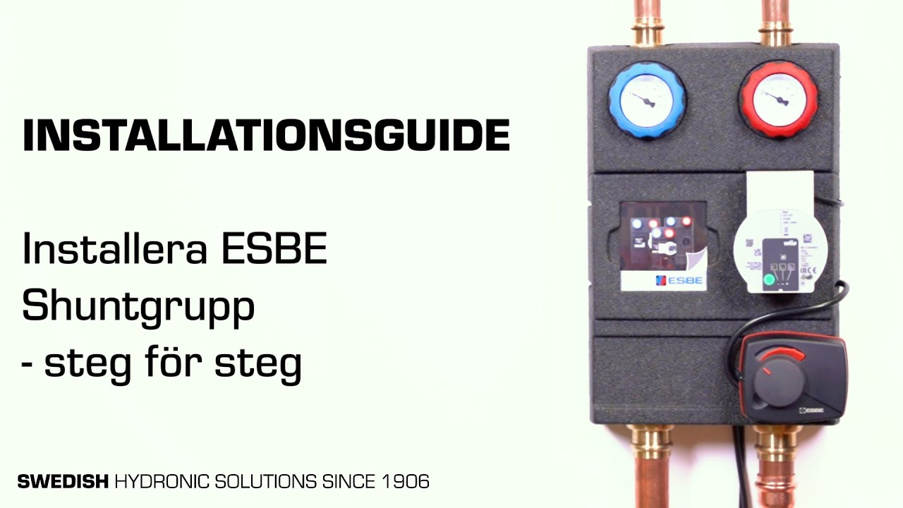 Installera ESBE Shuntgrupp - YouTube