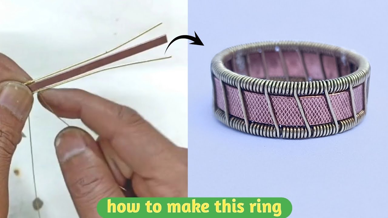 making a ring from copper and brass wire || How it's made || jewellery ...