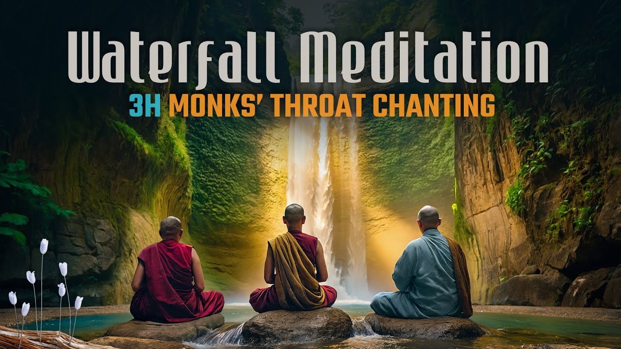 Meditation Under Waterfall – 3 Hours of Tibetan Monks' Throat Chanting ...