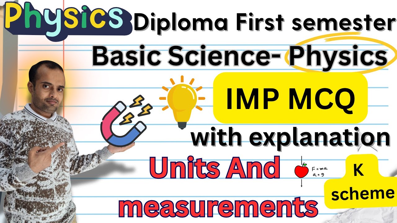basic science physics IMP questions mcq diploma first semester ,units ...