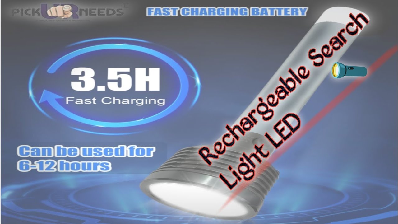 Long Range Torch Rechargeable Search Light LED Flashlight Aluminium ...