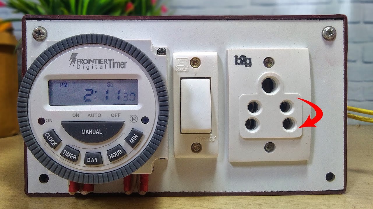 टाइमर स्विच का कनेक्शन | Timer switch connection with Switch board | 24 ...