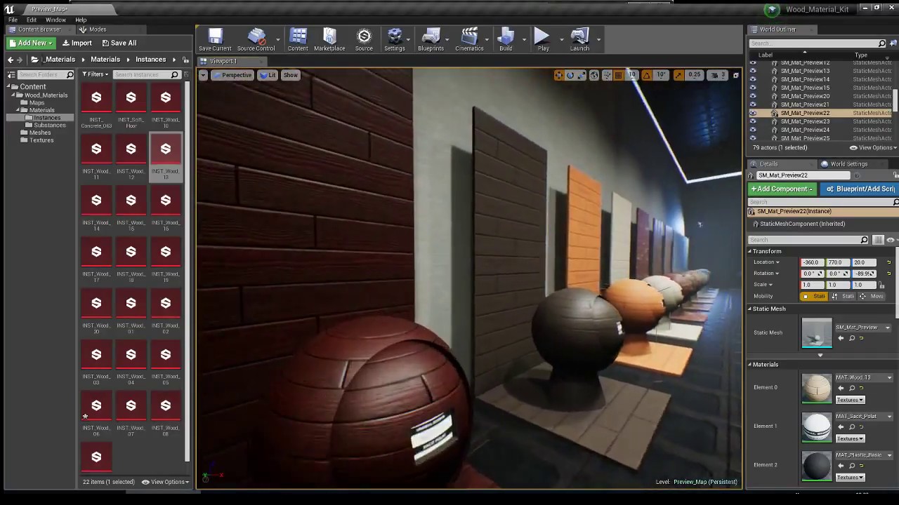 UE4 Marketplace Wood Material Kit - YouTube