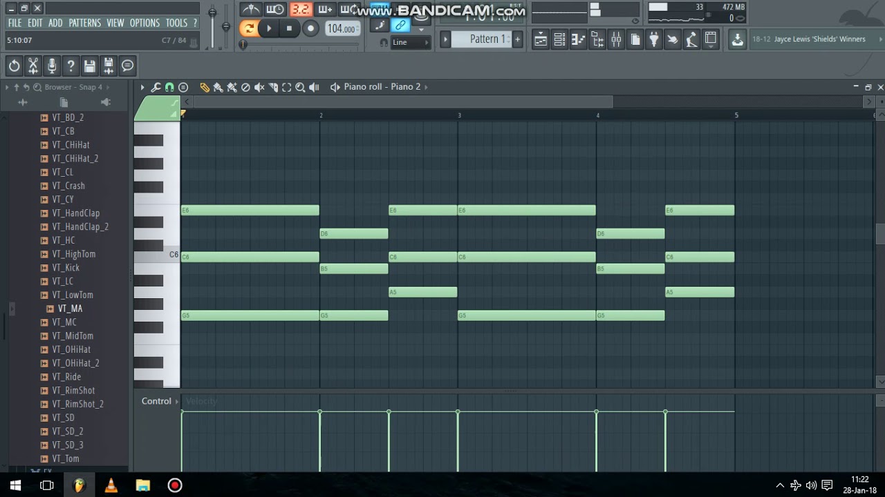 Afro beat sample in Fl studio 12 without any VST Plugin - YouTube
