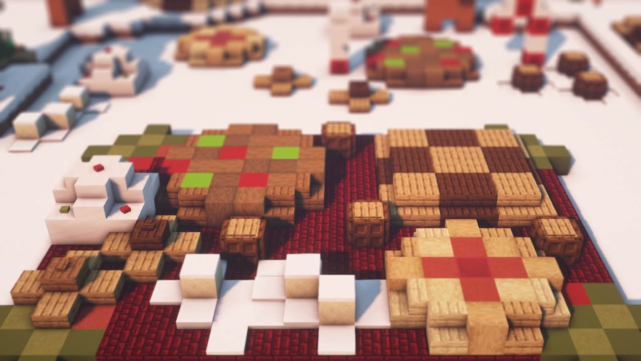 Minecraft | 10 Cute Gingerbread / Candy House Decorations and Build ...