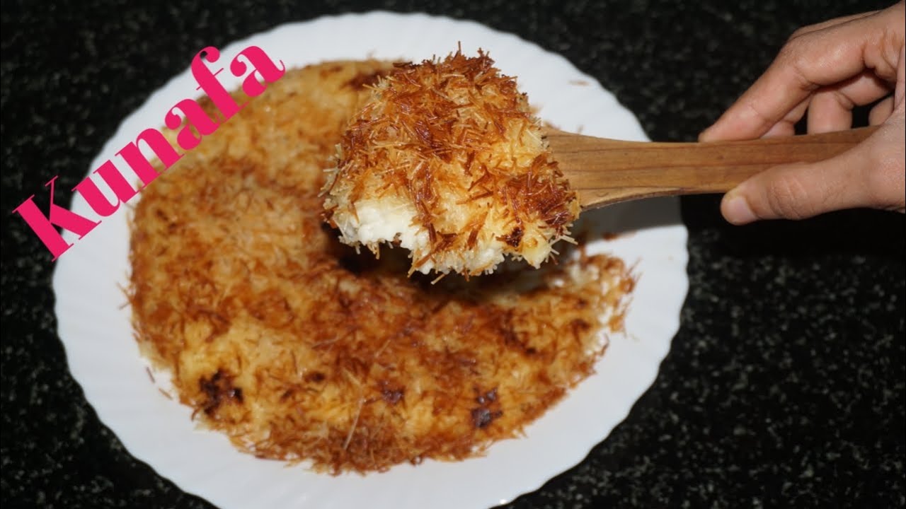Kunafa Simple and Easy Recipe|without oven & cream| Knafeh, Kunafah ...