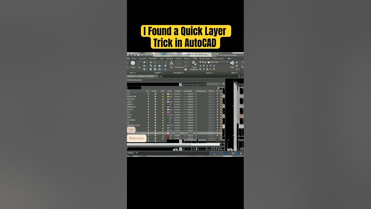 I Found a Quick Layer Trick in AutoCAD - YouTube