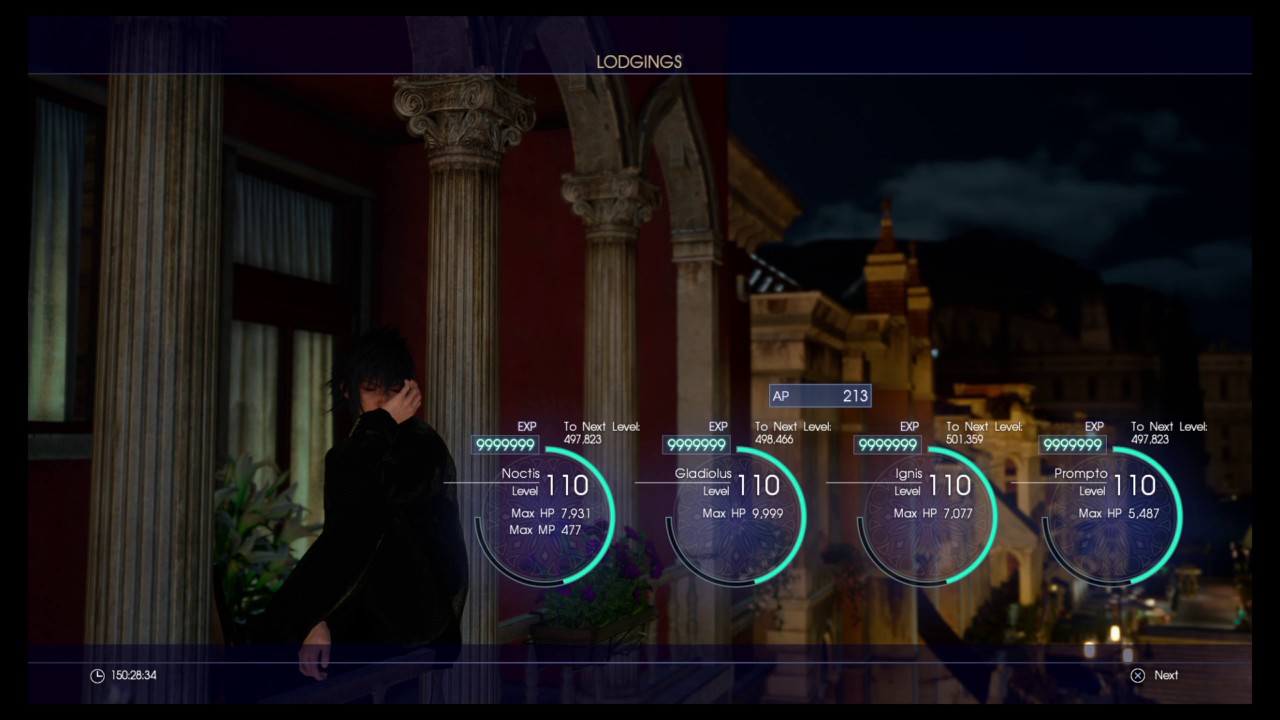 FFXV Level up pr0n - 100 to 120 - YouTube