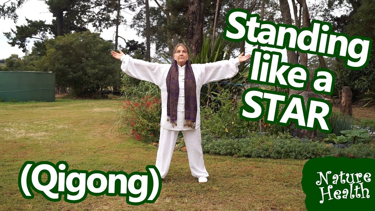 Standing like a star qigong exercise - YouTube