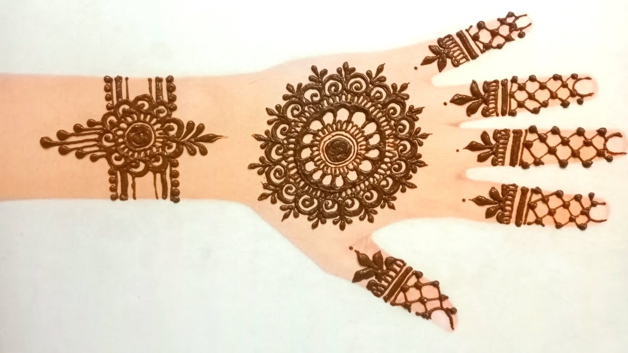 Gol tikki Mehndi Design| Simple Mandala Mehndi Design| Mehandi Design ...