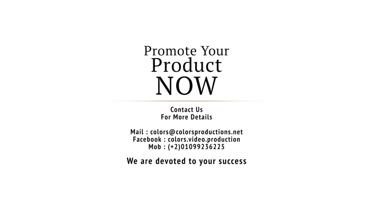 Promote Your Product Now - YouTube