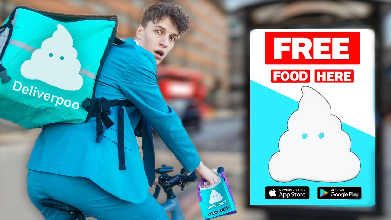 I Opened A FAKE Deliveroo That Pays For Your Food - YouTube