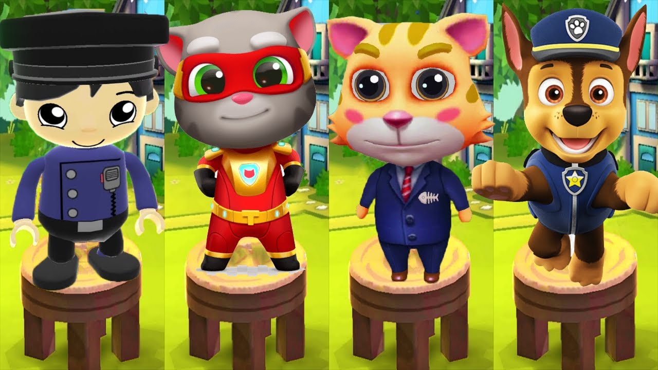 Tag with SWAT Team Ryan vs Tom Hero Dash vs Cat Runner vs PAW Patrol ...