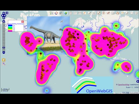 OpenWebGIS is free online GIS: 200 million years of the dinosaurs life ...