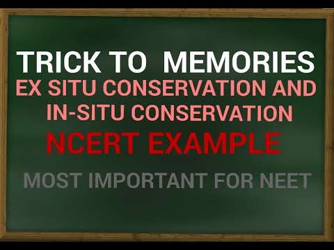 ex situ and in situ conservation of biodiversity trick - YouTube