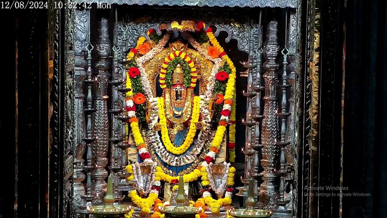 Shree Mahalasa Narayani Mahalasa Alankar & Madhyan Aarati 12th August ...