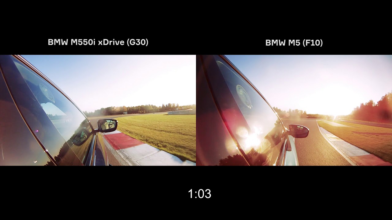 BMW M5 F10 vs BMW M550i xDrive G30: Time Attack - YouTube