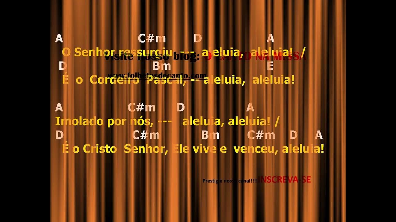 O SENHOR RESSURGIU,ALELUIA,ALELUIA! - YouTube