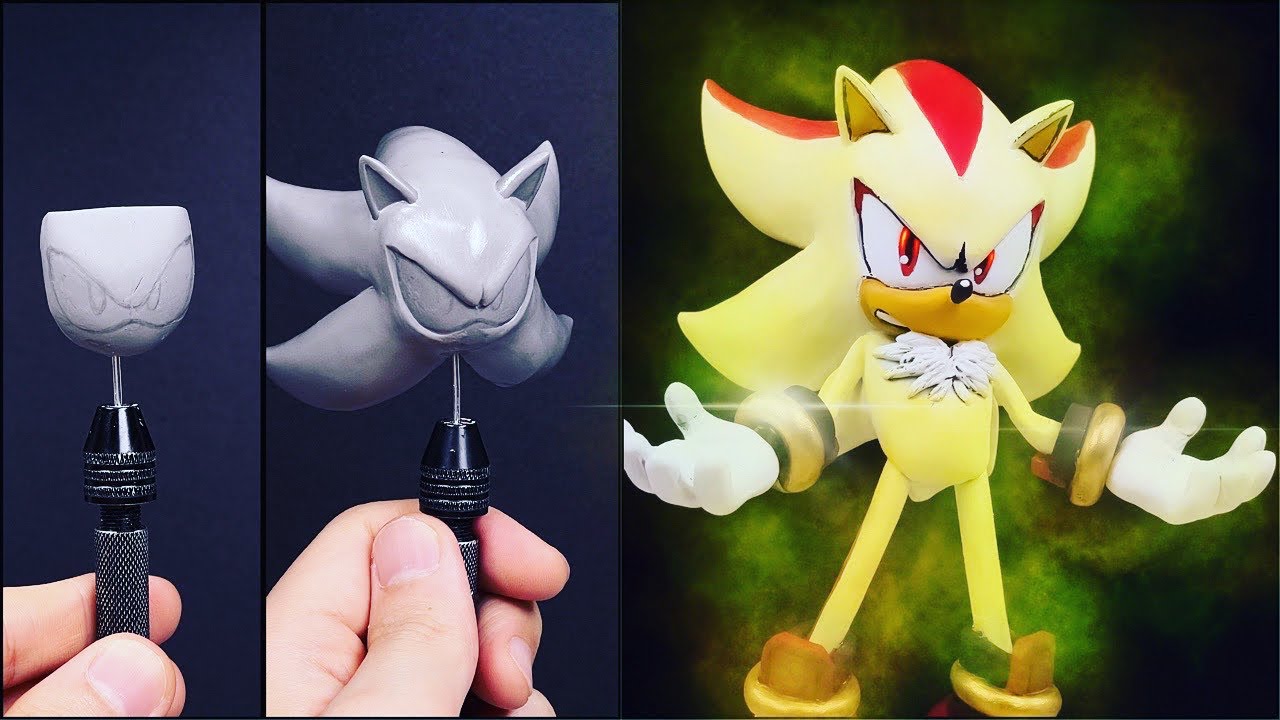 Create Super Shadow with Clay / Sonic the hedgehog [kiArt] - YouTube