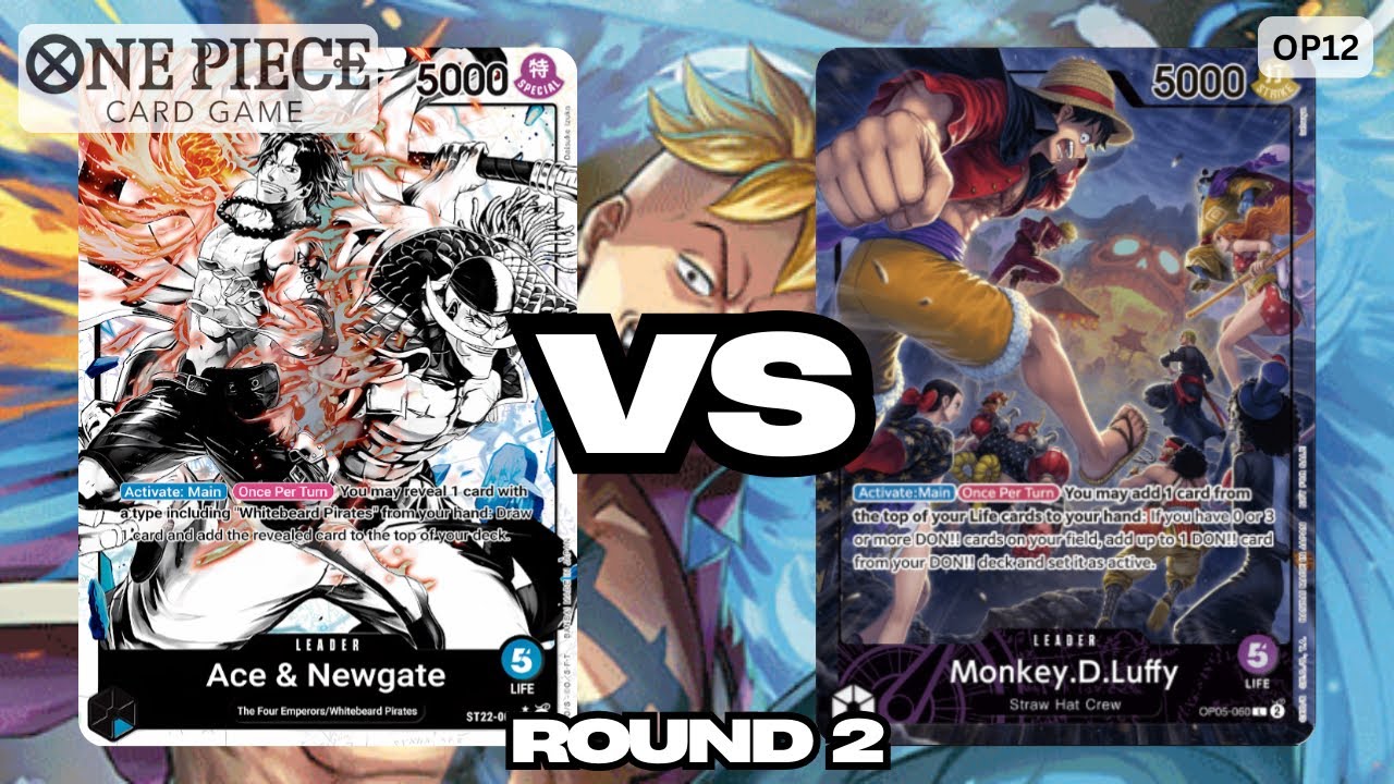 Ace & Newgate VS Purple Luffy | OP12 Locals Gameplay - Round 2 - YouTube