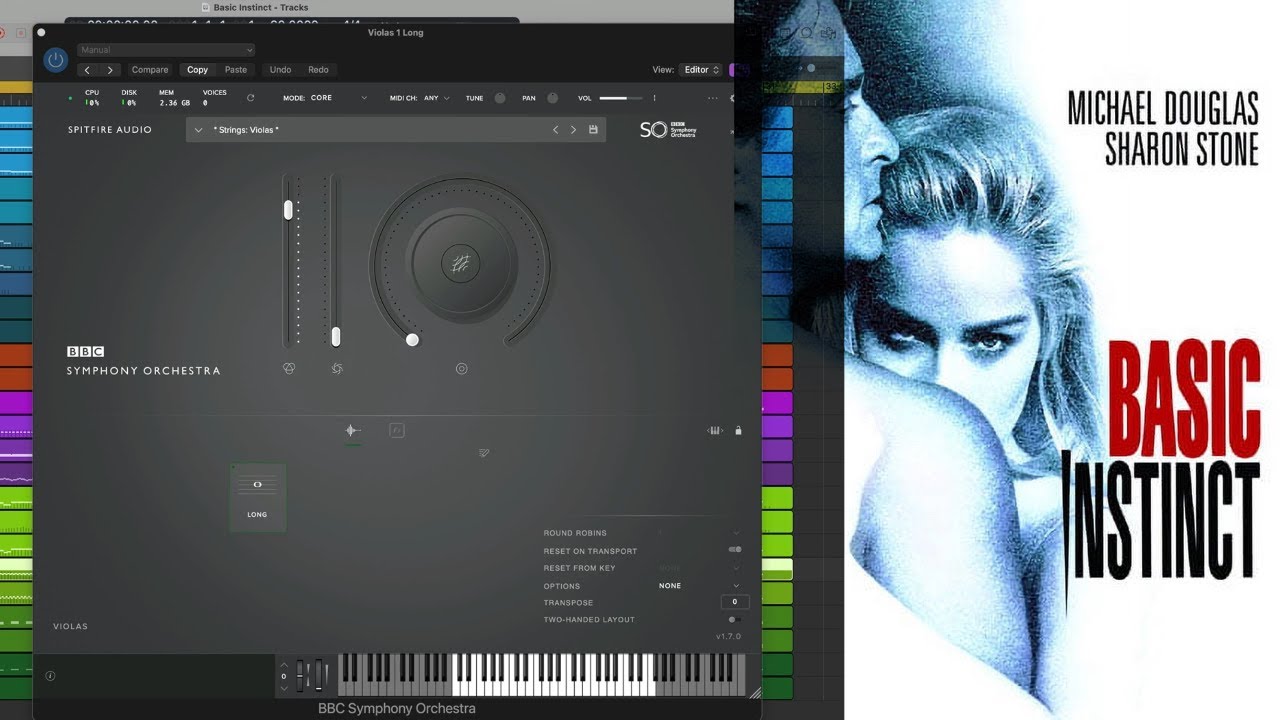 Jerry Goldsmith's "Basic Instinct - Main Title" MIDI mockup, only using ...