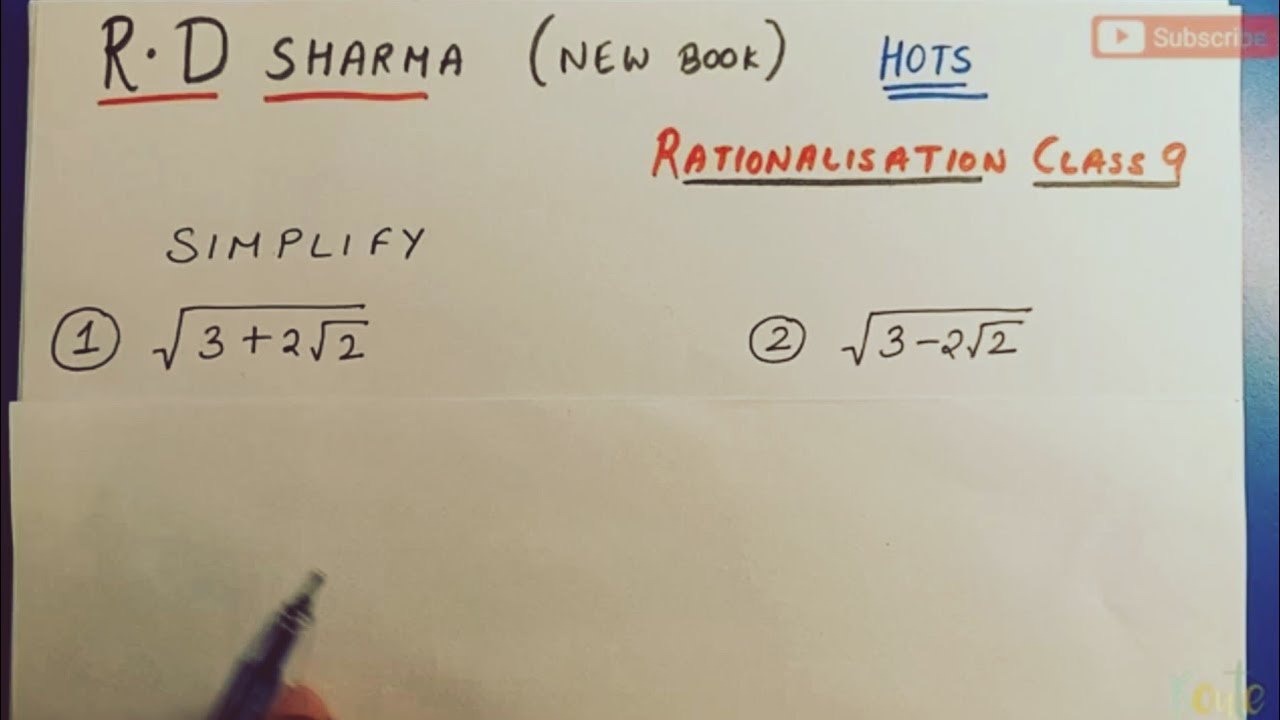 Number System | Class 9 |The value √3−2√2 | Simplify | HOTS |R.D Sharma ...
