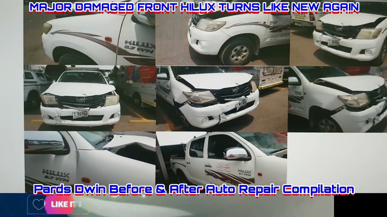 FRONT MAJOR DAMAGED HILUX RESTORE LIKE NEW AGAIN, PARDS DWIN STRIKES ...
