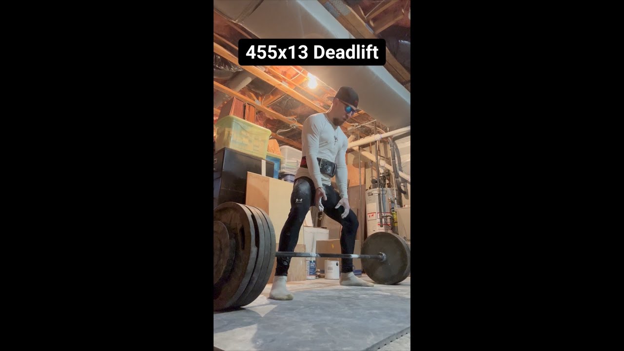 455x13 deadlift PR @ 169 lbs bodyweight - YouTube