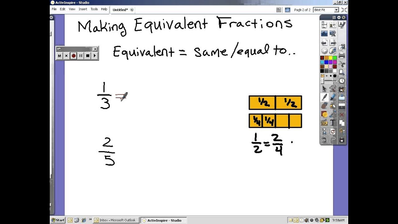 Making Equivalent Fractions Youtube 9870