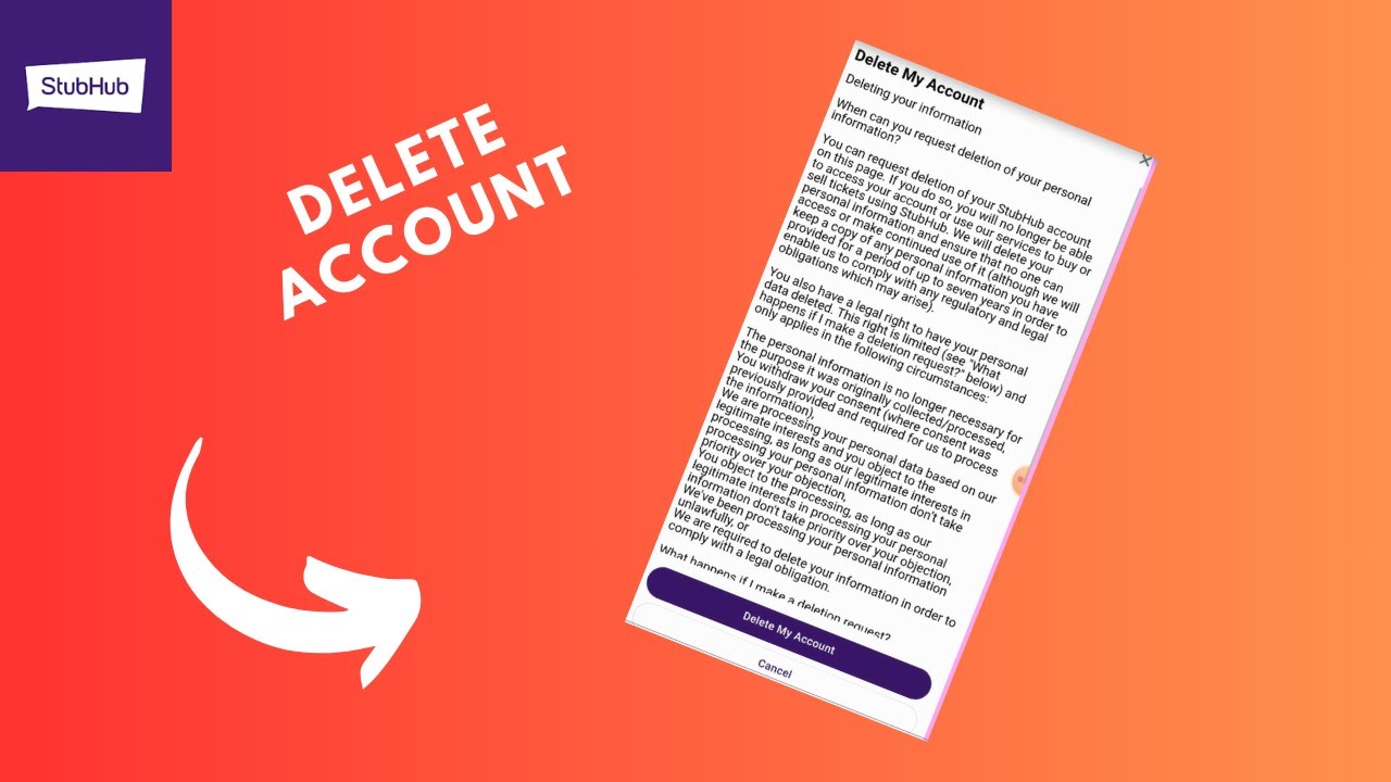 how to delete stubhub account - YouTube