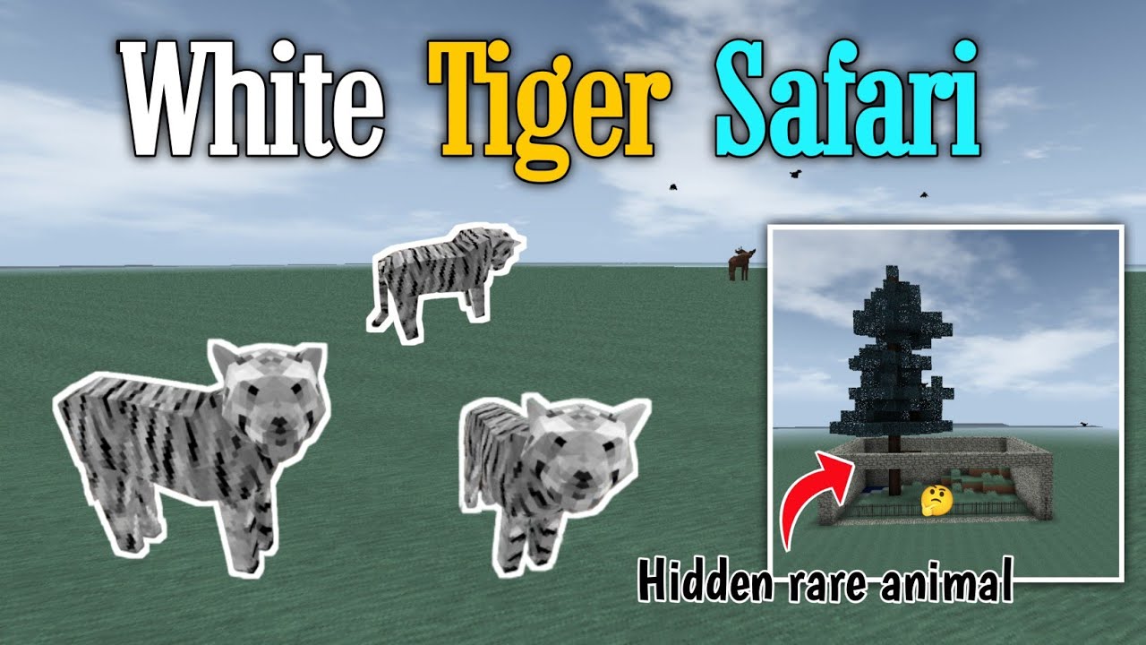 White tiger 🐯 safari in mini block craft 3D - YouTube