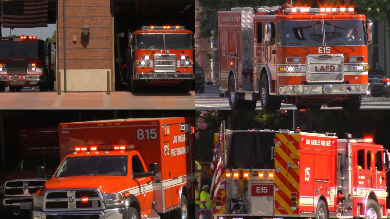 LAFD LIGHT FORCE 15 | RESCUE 815 | ENGINE 15 RESPONDING - YouTube