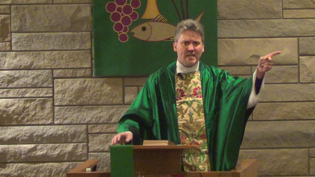 Pastor Sharp delivering the sermon "The Testimony of John the Baptist ...
