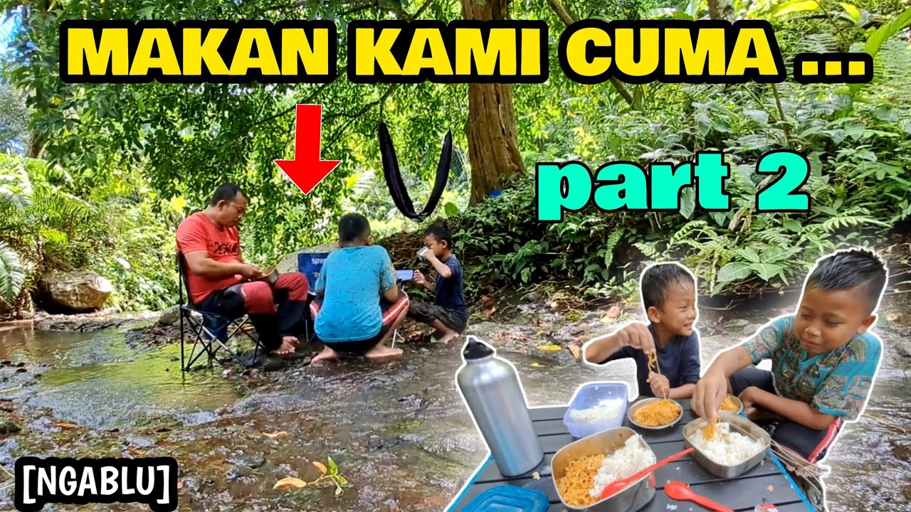 SEDAP !!!! makan di sungai & bermain air Curug Bandung Cayur - YouTube