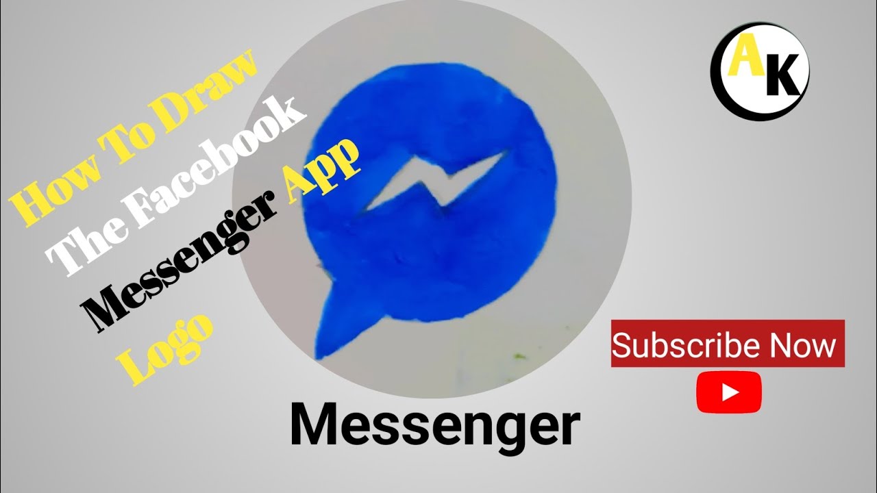 How To Draw The Facebook Messenger App Logo\\Facebook Messenger App ...
