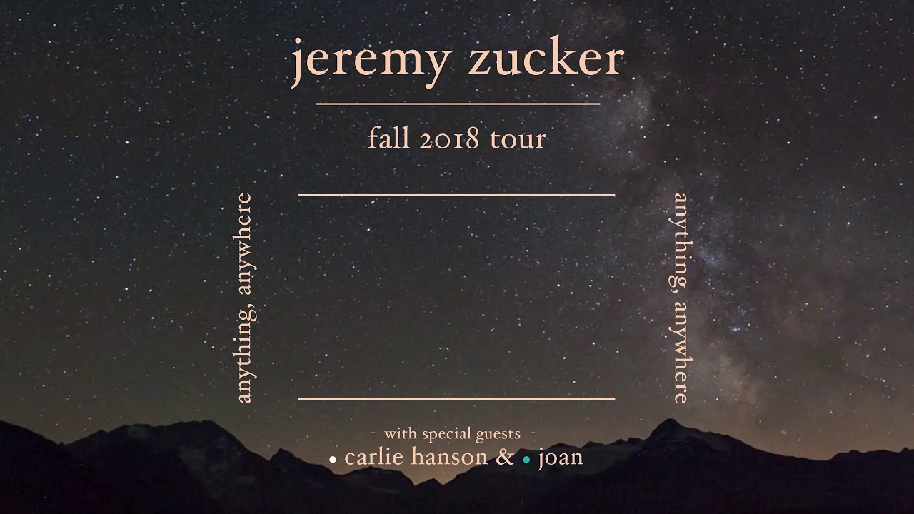 Jeremy Zucker's 'Anything, Anywhere' tour tickets available now - YouTube
